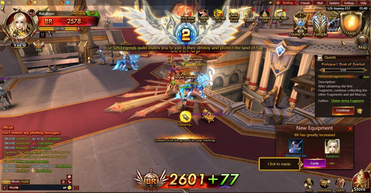 Play League of Angels 3, finish quests and get rewards😻